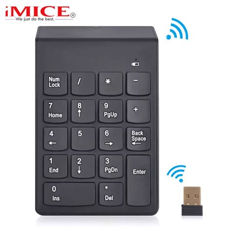 IMice Numeric Keypad USB Wireless Keyboard 18 Keys Mini Digital Keypad Wireless 2 4G Ultra Thin