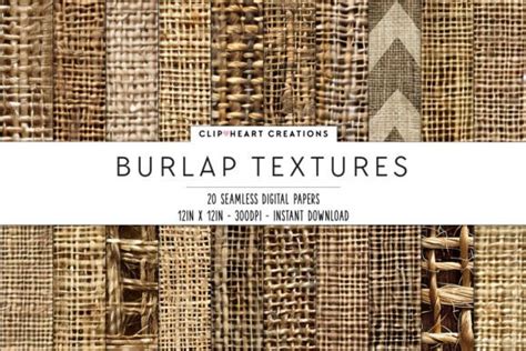 Burlap Textures Digital Papers Graphic By Clipheartcreations · Creative
