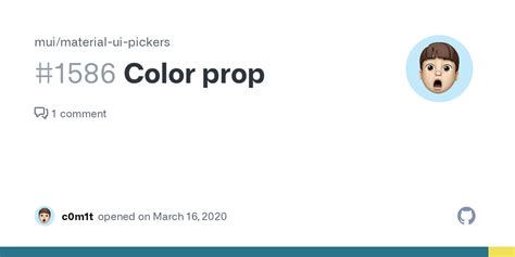 color prop · issue 1586 · mui material ui pickers · github
