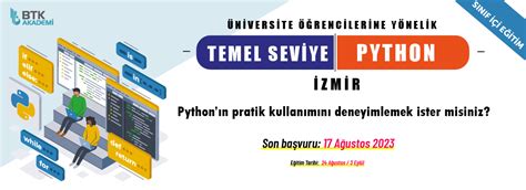 İzmir İli Üniversite Öğrencilerine Yönelik Temel Seviye Python Eğitimi