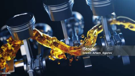 수리에 윤 활 유 오일을 가진 자동차 엔진의 3d 그림 모터 오일의 윤 활 개념 윤활에 대한 스톡 사진 및 기타 이미지 윤활