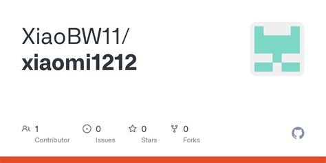 Github Xiaobw11xiaomi1212