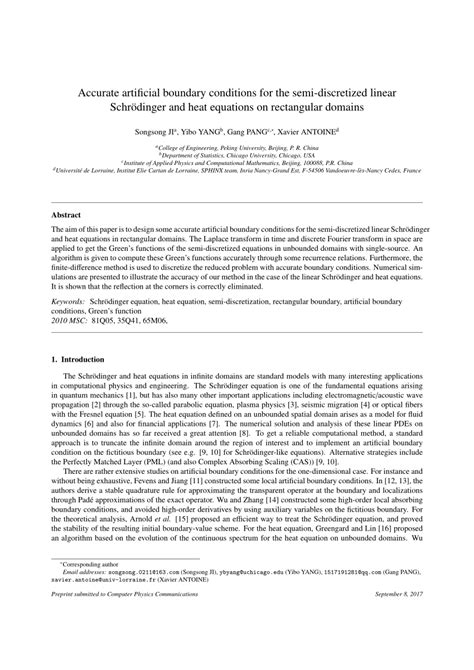 Pdf Accurate Artificial Boundary Conditions For The Semi Discretized