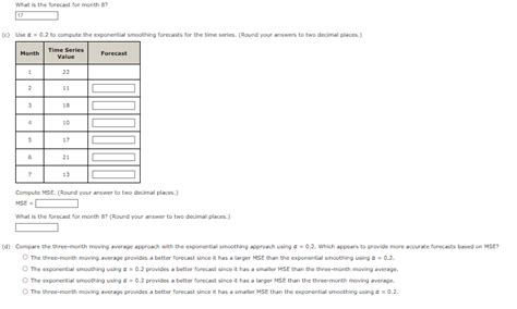 Solved A Construct A Time Series Plot D What Type Of