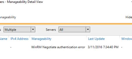 Windows Server Winrm Negotiate Authentication Error Virtualization Ro