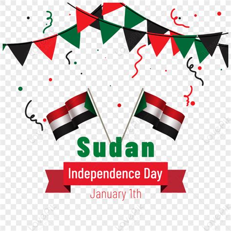 색종이와 깃발 천 일러스트 수단 독립 기념일 그림을 축하전국민족 Png 일러스트 무료 다운로드 Lovepik