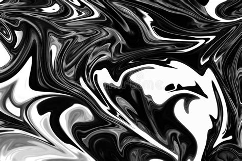 Abstract Gray Black And White Marble Ink Pattern Background Liquify Abstract Pattern With Black