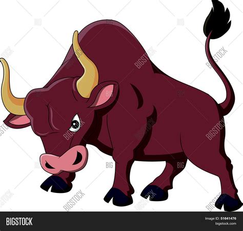 Angry Bull Cartoon Vector And Photo Free Trial Bigstock