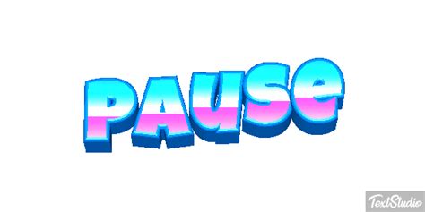 Pause Word Animated  Logo Designs