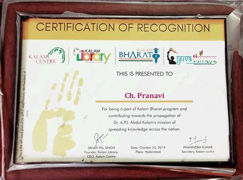 Pranavi Chakilela On Linkedin Kalamcentre Kalamlibrary Kalambharat