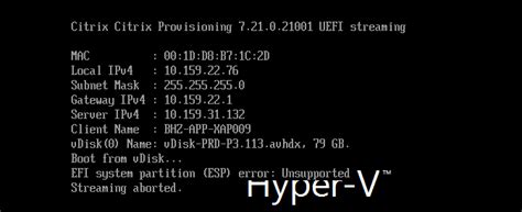 PVS UEFI Boot On SCVMM 2019 Target Devices XenDesktop 7 X Citrix