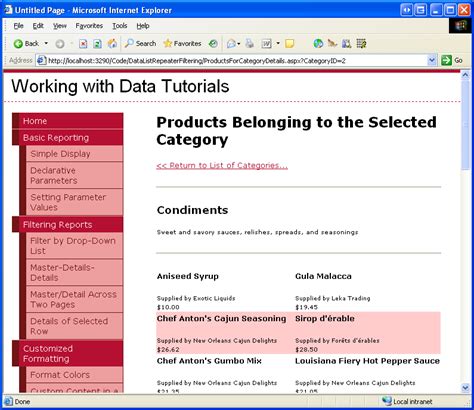 반복기 컨트롤 및 Datalistvb를 사용하여 두 페이지에서 마스터세부 정보 필터링 Microsoft Learn
