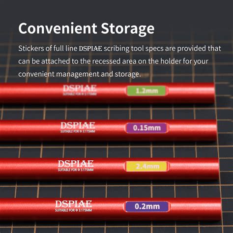 Dspiae Push Broach Combination Set For Scribing Cs Pb01 A Z Toy Hobby
