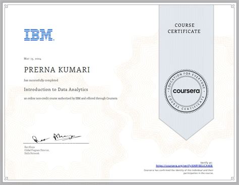 Prerna Kumari On Linkedin Dataanalytics Ibmdataanalyst Courseralearning