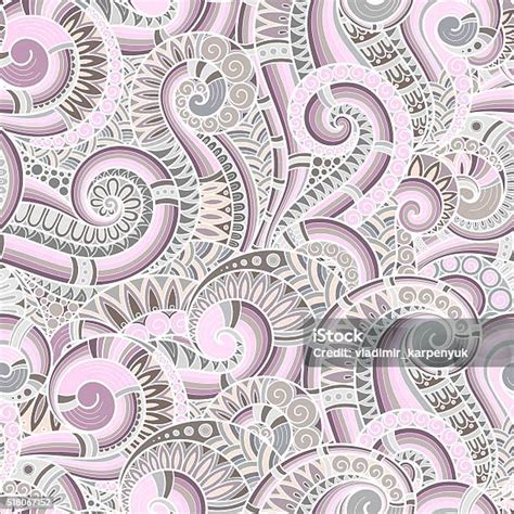 원활한 아시아판 민족별 플로럴 복고풍 낙서 배경기술 패턴 강에 대한 스톡 벡터 아트 및 기타 이미지 강 개체 그룹 검은색 Istock