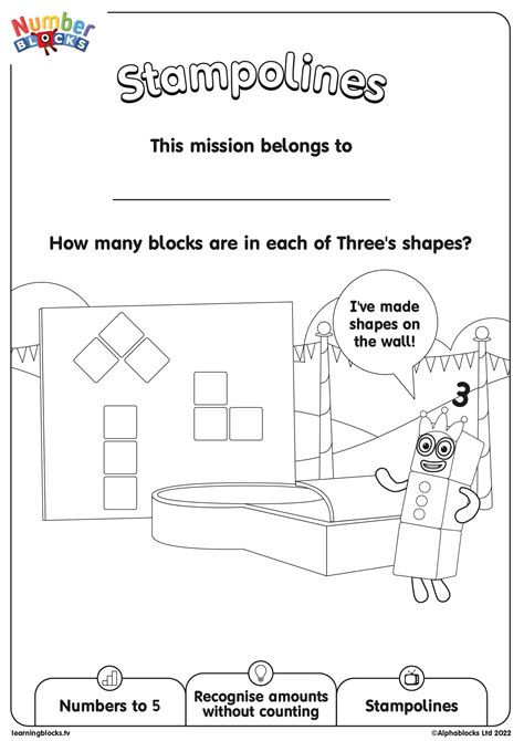 Numberblocks Activities Level 1