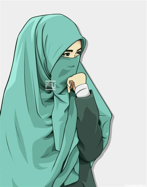 عکس پروفایل دخترانه با حجاب کارتونی