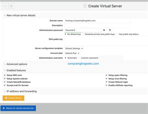 Installing Webmin Virtualmin DirectAdmin On Debian ComputingForGeeks