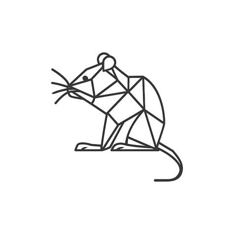 Geometric Mouse With A Simple Elegant Design Premium Ai Generated Vector
