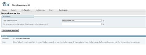 Zone Failed Between Expressway C And E Cisco Community