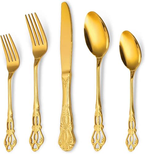 Canora Grey 20 Pieces Dark Silverware Set Anti Rust Stainless Steel