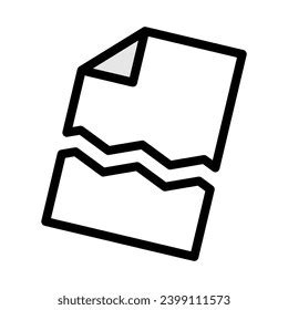 Torn File Icon Corrupted File Vector Stock Vector Royalty Free 2399111573 Shutterstock