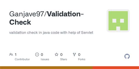 Github Ganjave97validation Check Validation Check In Java Code With Help Of Servlet