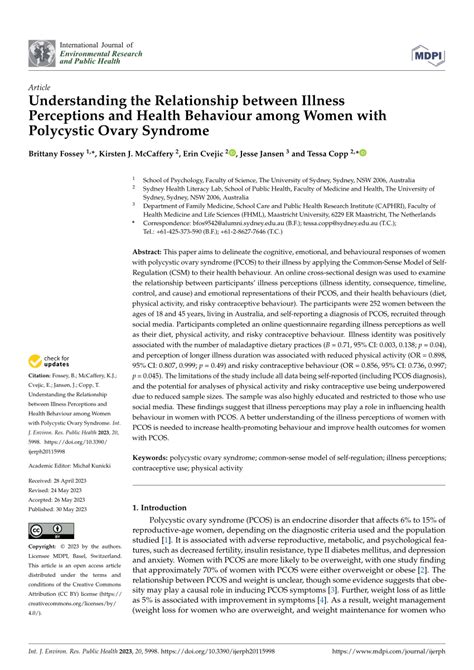 Pdf Understanding The Relationship Between Illness Perceptions And
