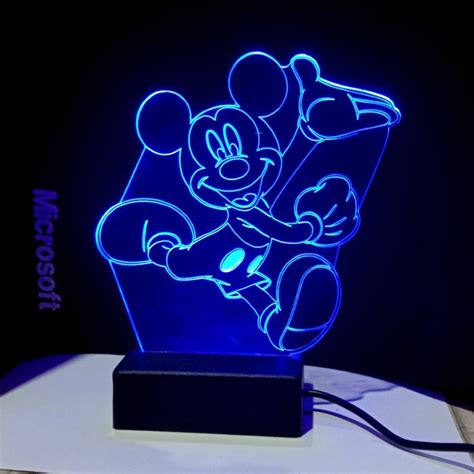 Jual Lampu 3d Transparan Mickey Mouse Biru Shopee Indonesia