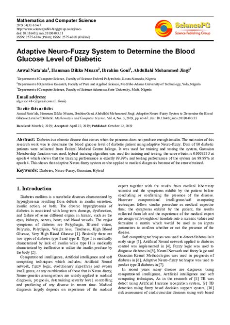 Pdf Adaptive Neuro Fuzzy Interference System