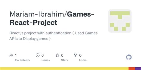 Github Mariam Ibrahimgames React Project Reactjs Project With Authentication Used Games