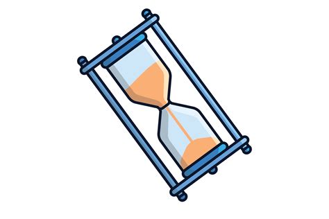 Hourglass With Sand Countdown Illustration Business And Time Object