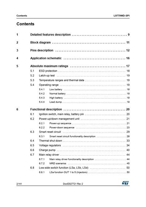 L9779wd Spi Datasheet L9779wd Spi Stmicroelectronics Pdf Multifunction Ic Stmicroelectronics