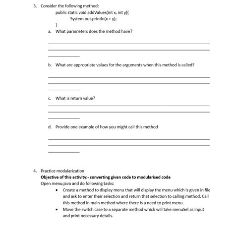 Solved 3 Consider The Following Method Public Static Void