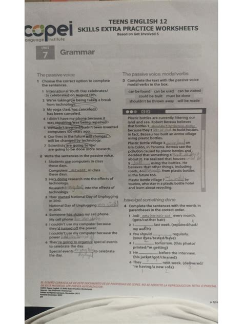 grammar 7 week 9 pdf