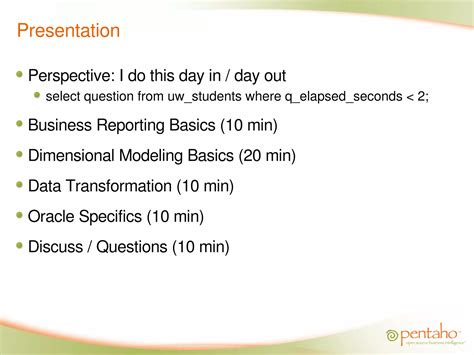 Data Warehouse 101 U W Guest Lecture PPT