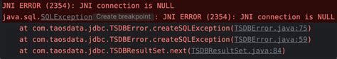 Jni Error 2354 Jni Connection Is Null · Issue 19863 · Taosdata Tdengine · Github