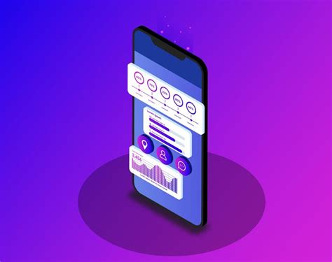 Premium Vector Vector Uiux Analytics Dashboard Isometric Landing Page On Mobile