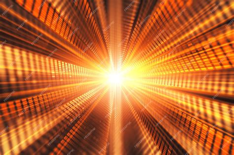 Premium Photo Digital Orange Ray Tunnel Backgroud