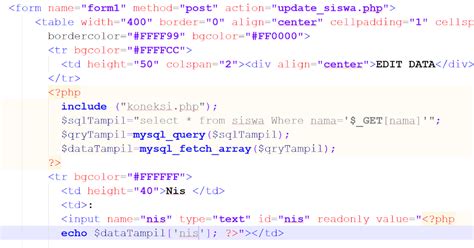 Module Rpl Tampil Edit Update Php Mysql