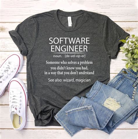 Software Engineer T Shirt Programmer Shirt Coder Tee Engineer Dad