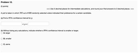 Solved Problem 12 5 Points Use 5 Decimal Places For Chegg Com