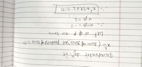 Example Find A Quadratic Polynomial The And Product Of Whose Zeroes Are And