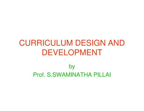Foundations Of Curriculum Development Pptx