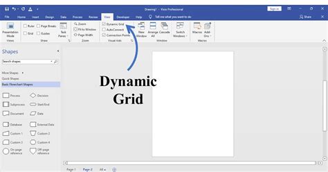 How Dynamic Grid Work In Microsoft Visio