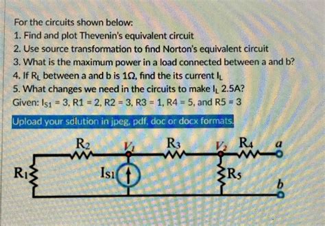 Solved For The Circuits Shown Below Find And Plot Chegg Com