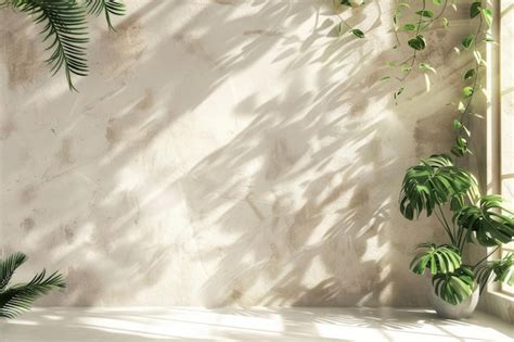 Premium Photo Light Beige Background With Gentle Shadows For Product Presentation