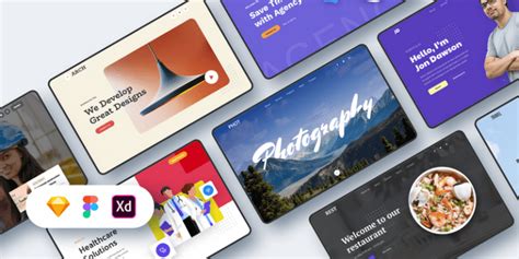 desktop and mobile ui design pack for sketch figma and adobe xd