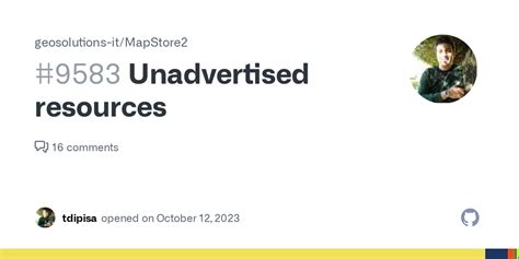 Unadvertised Resources · Issue 9583 · Geosolutions Itmapstore2 · Github