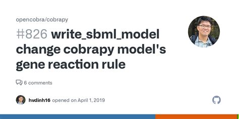Write Sbml Model Change Cobrapy Model S Gene Reaction Rule Issue Opencobra Cobrapy Github